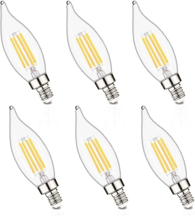 2739) ELINKUME E14 LED BULB 6W E14 LED CANDLE BULBS 6W LED BULB SCREW ...