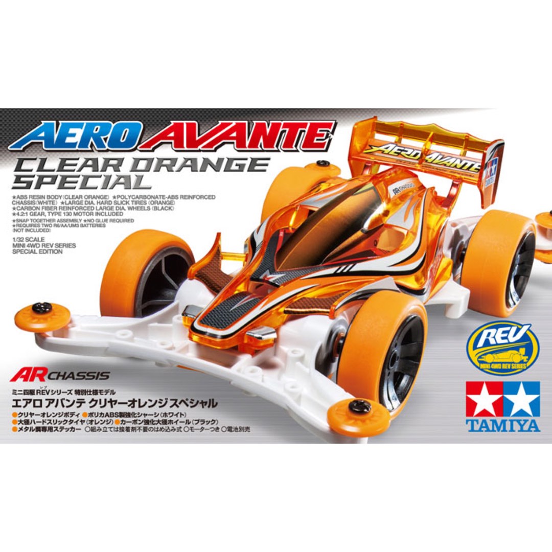 [1 left!] Tamiya Aero Avante Clear Orange Special (AR chassis) Mini 4WD ...
