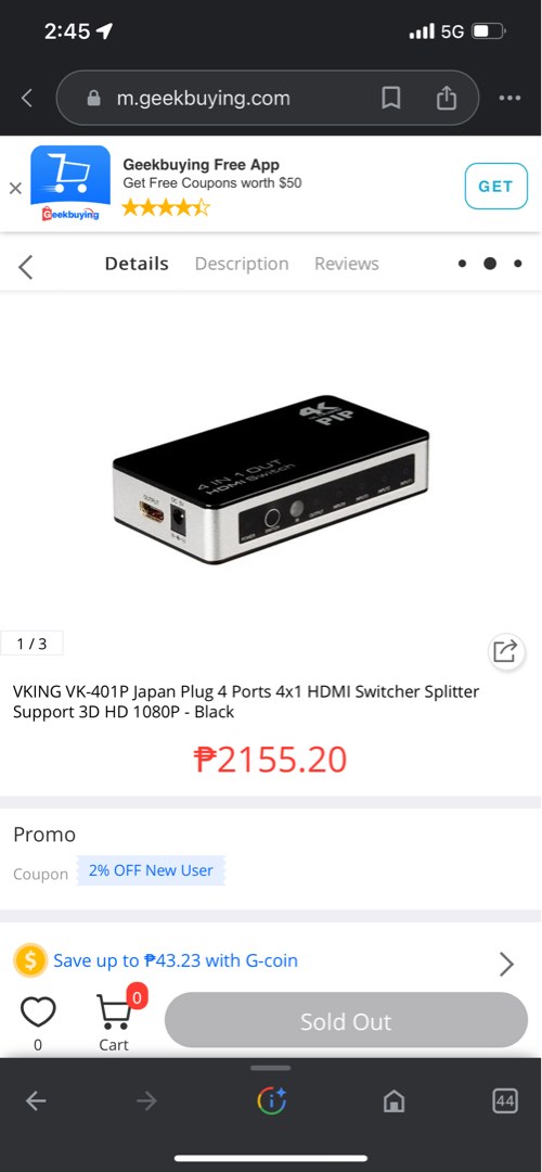 4k Ultra HD HDMI switch selector 4 input 1 out LIKE NEW! frm Ireland on ...