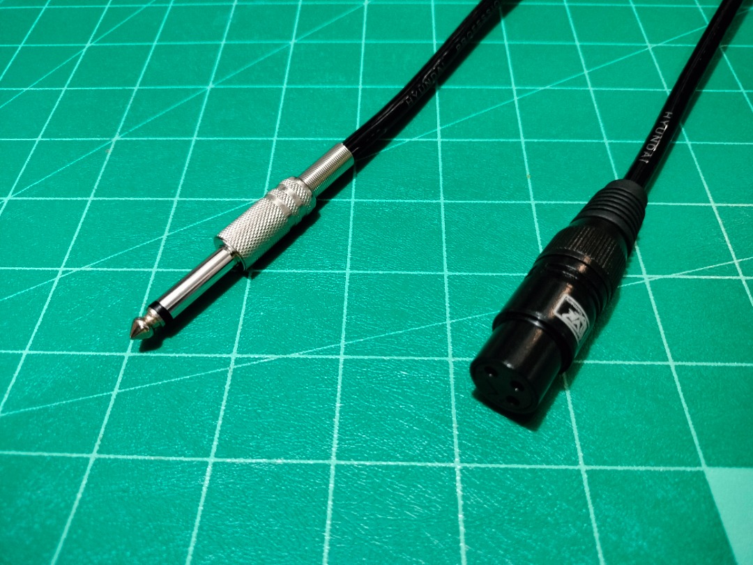 6.35mm TS Mono PL PL-55 Jack to 3 Pin XLR Female Mic Microphone Cable ...