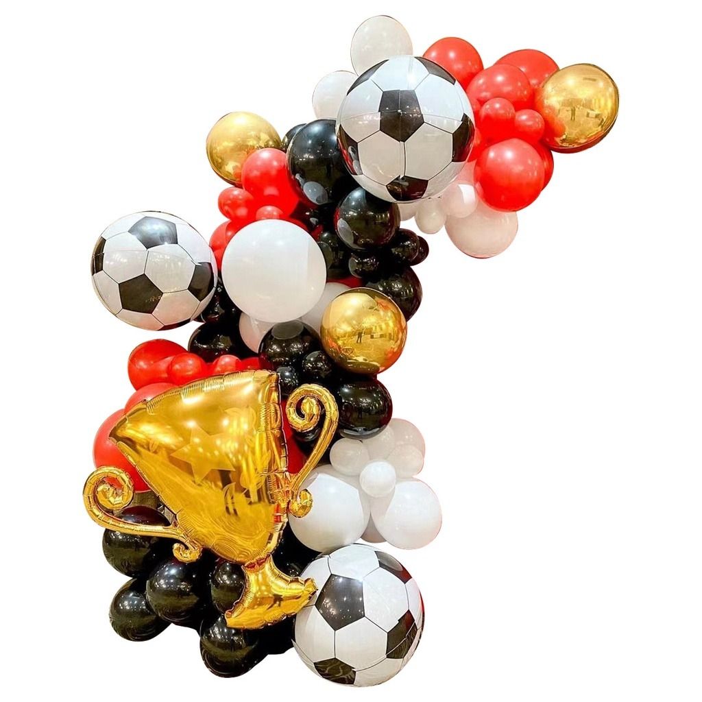 99Pcs Football Soccer Garland Arch Kit Giant Soccer Ball & Trophy ...