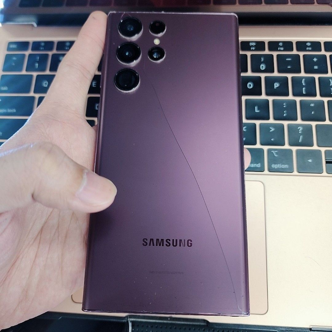 ( Used ) Samsung S22ultra (5G) 12 + 256Gb Burgundy ( Local Set ...