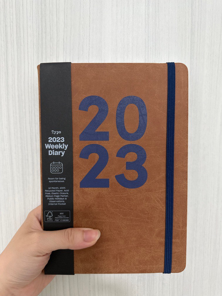 A5 Typo 2023 Hard Cover Weekly Diary, Hobbies & Toys, Stationery ...