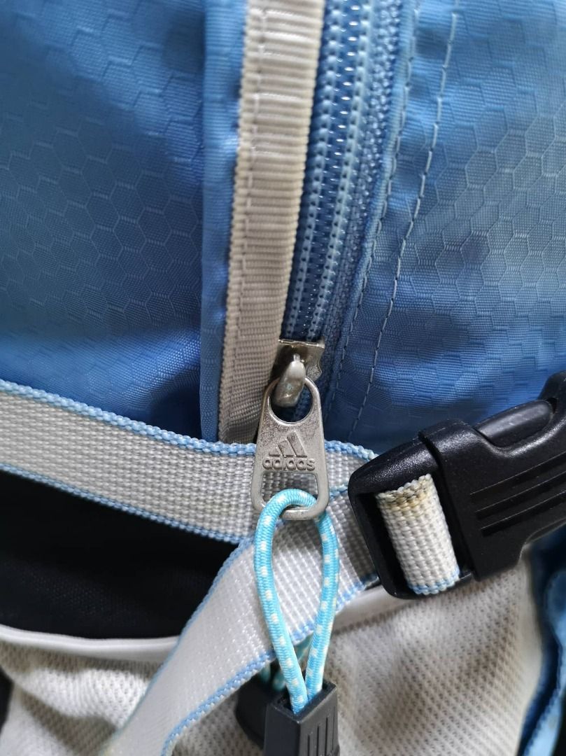 Adidas Light Blue Nylon Backpack on Carousell