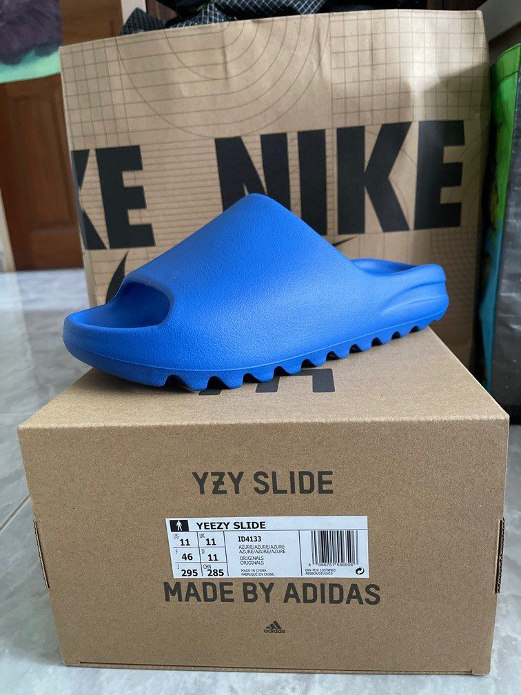 Adidas Yeezy Slide Azure, Men's Fashion, Footwear, Sneakers on Carousell