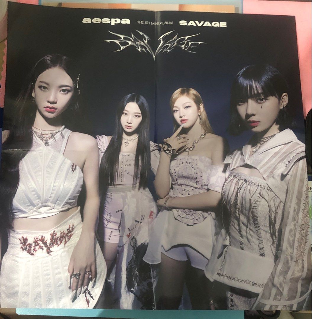 AESPA SAVAGE FOLDED POSTER on Carousell