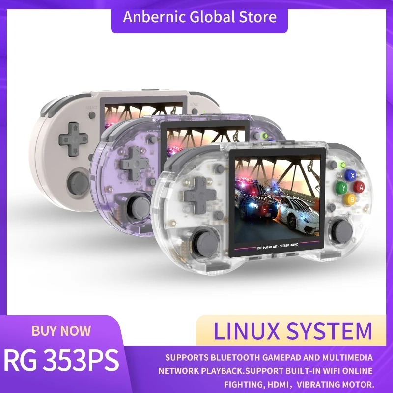 ANBERNIC RG353PS Retro Handheld Game Linux System 3.5-inch IPS Screen ...
