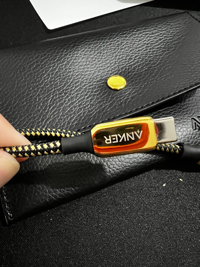 Anker 24k gold lightning cable usbc, Mobile Phones & Gadgets, Mobile ...