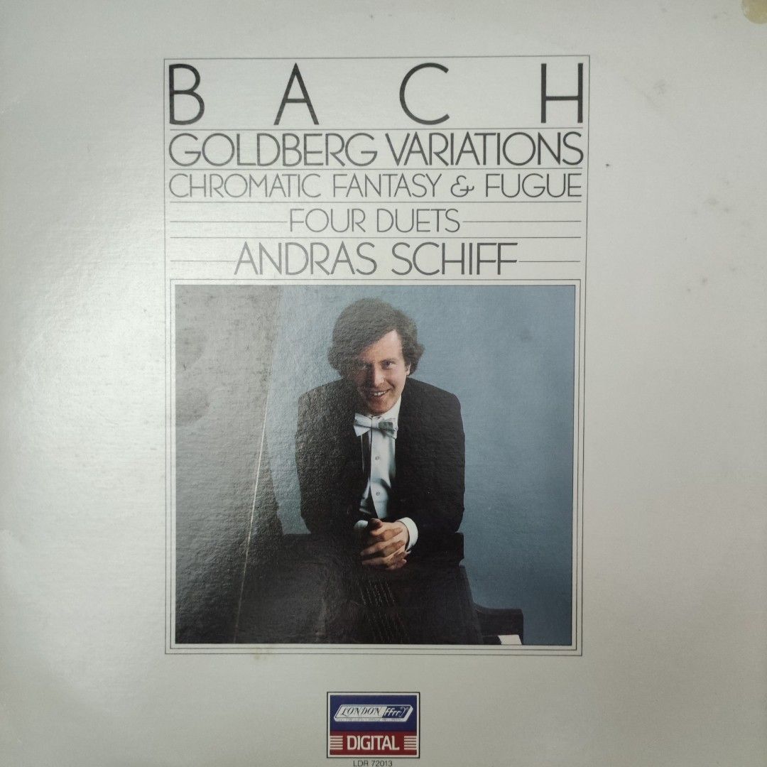 BACH GOLDBERG VARIATIONS / CHROMATIC FANTASY & FUGUE FOUR DUETS / ANDRAS SCHIFF / vinyl /2 lp ...