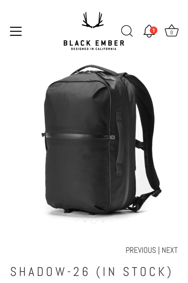Black Ember Shadow 26, Men's Fashion, Bags, Backpacks on Carousell