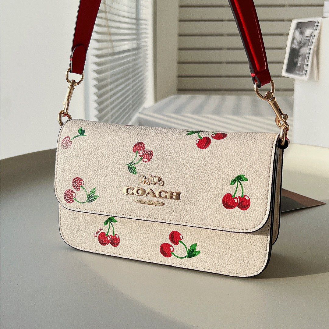 CA530 Coach Brynn Underarm Bag is a cute little cherry, Women's Fashion ...