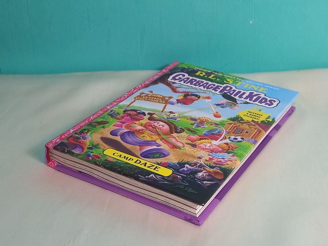 "CAMP DAZE" R.L. Stine Garbage Pailkids Book Hardcover Include 4 Bonus ...