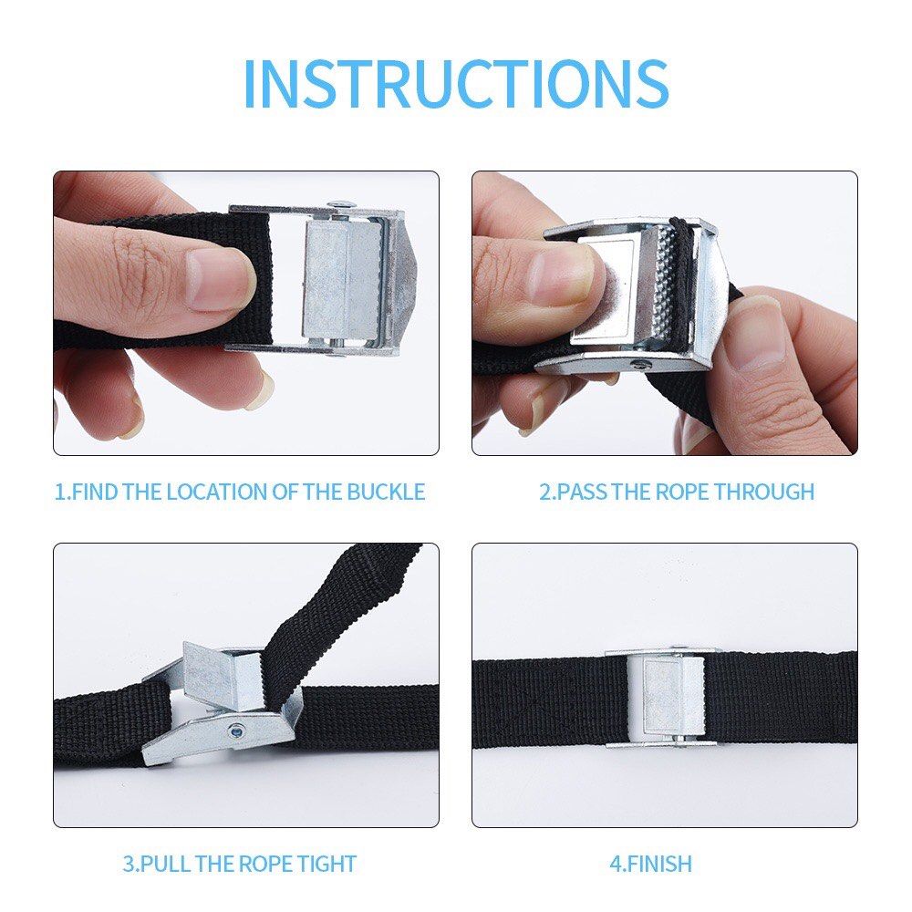 Cargo Buckle Tie-Down Ratchet Belt Nylon Cargo Tie-Down Strap Cargo ...