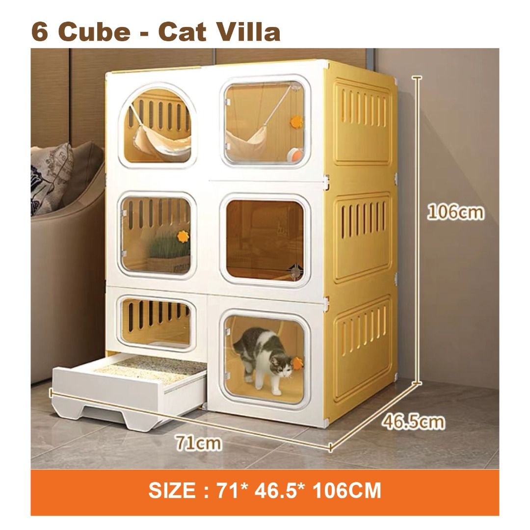 FREE DELIVERY & INSTALLATION | Cat Palace Cat Villa Cube Cabinet Cat ...