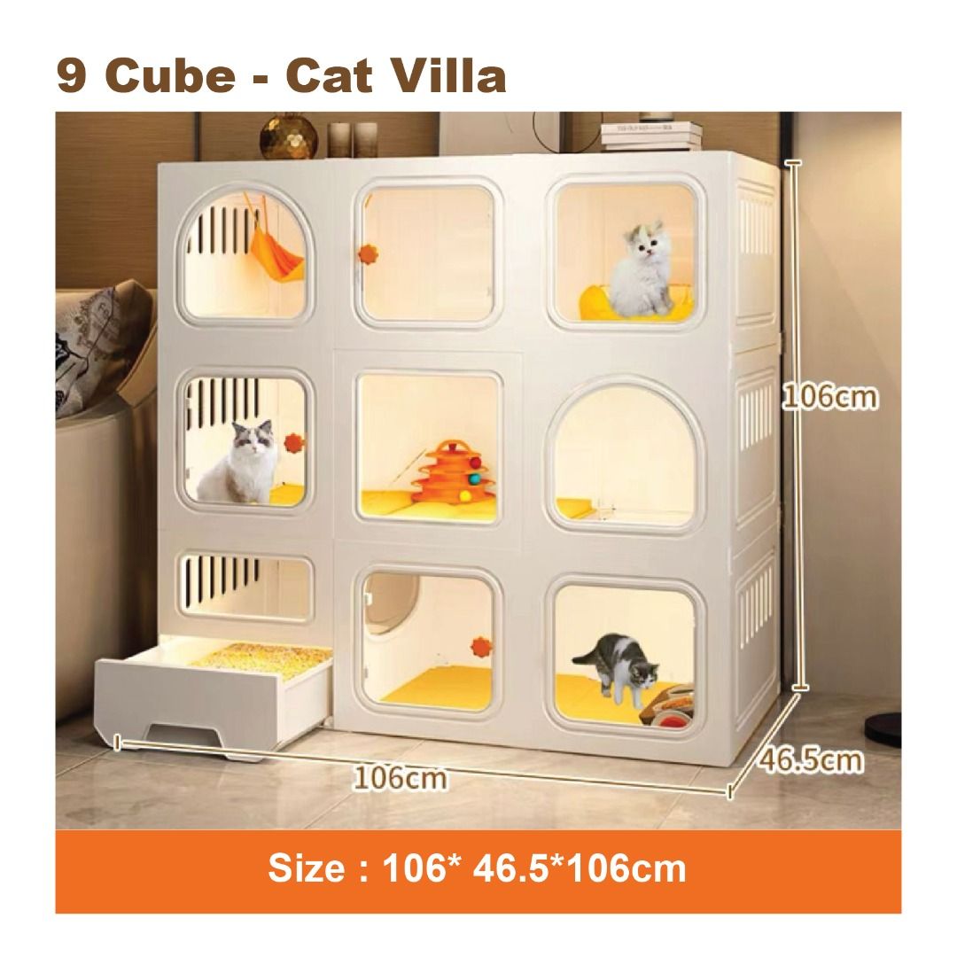 FREE DELIVERY & INSTALLATION | Cat Palace Cat Villa Cube Cabinet Cat ...