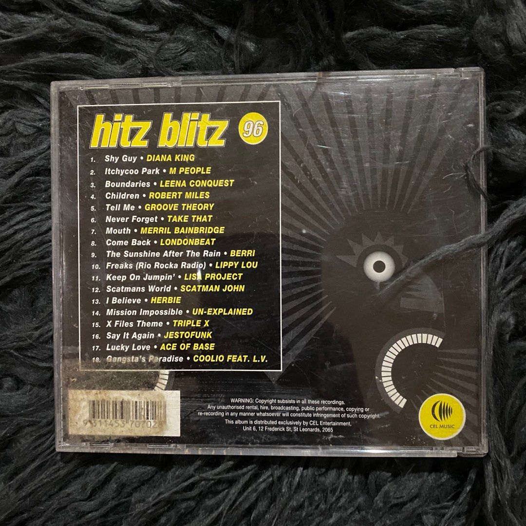 CD HITZ BLITZ Robert Miles,Diana King, Hobbies & Toys, Music & Media, CDs & DVDs on Carousell
