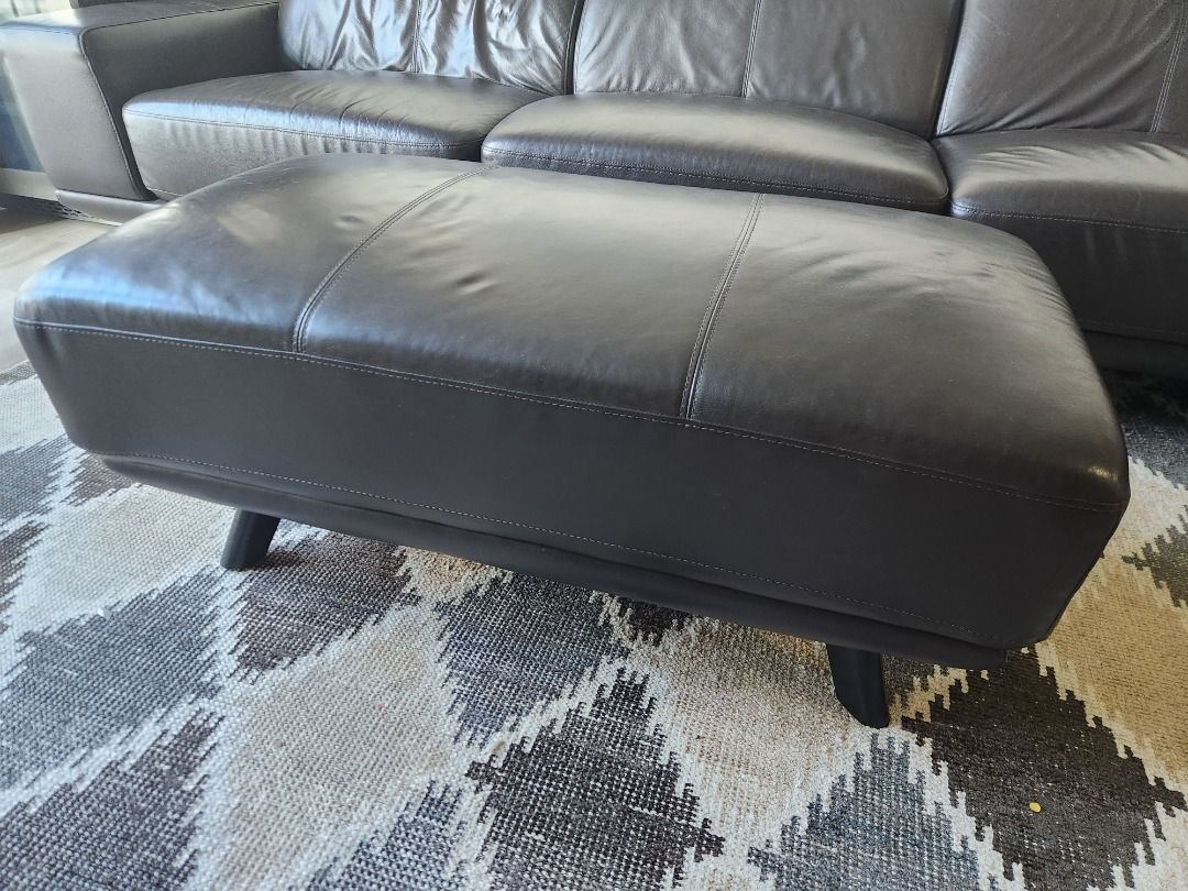 Cellini Kof sofa 3 seater half leather with Foot stool (2021 ...