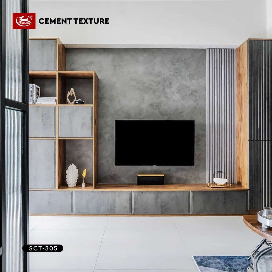 Cement paint / sct 305 / cement textured paint / cement design / cement effect / Suzuka strato ...