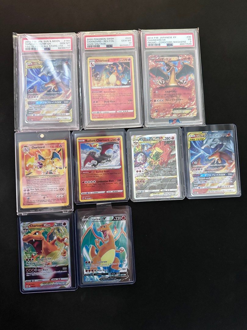 Charizard Slabs and single, Hobbies & Toys, Toys & Games on Carousell