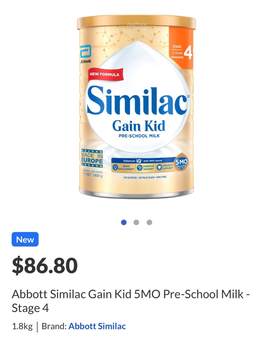 Cheap! Similac Gain 5MO Stage 4 Kid Pre-school Milk Powder Formula 1 ...