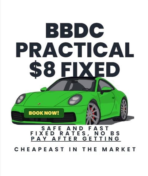 ORIGINAL CHEAPEST EFFECTIVE BBDC CAMPER Practical Booking Slot Service ...