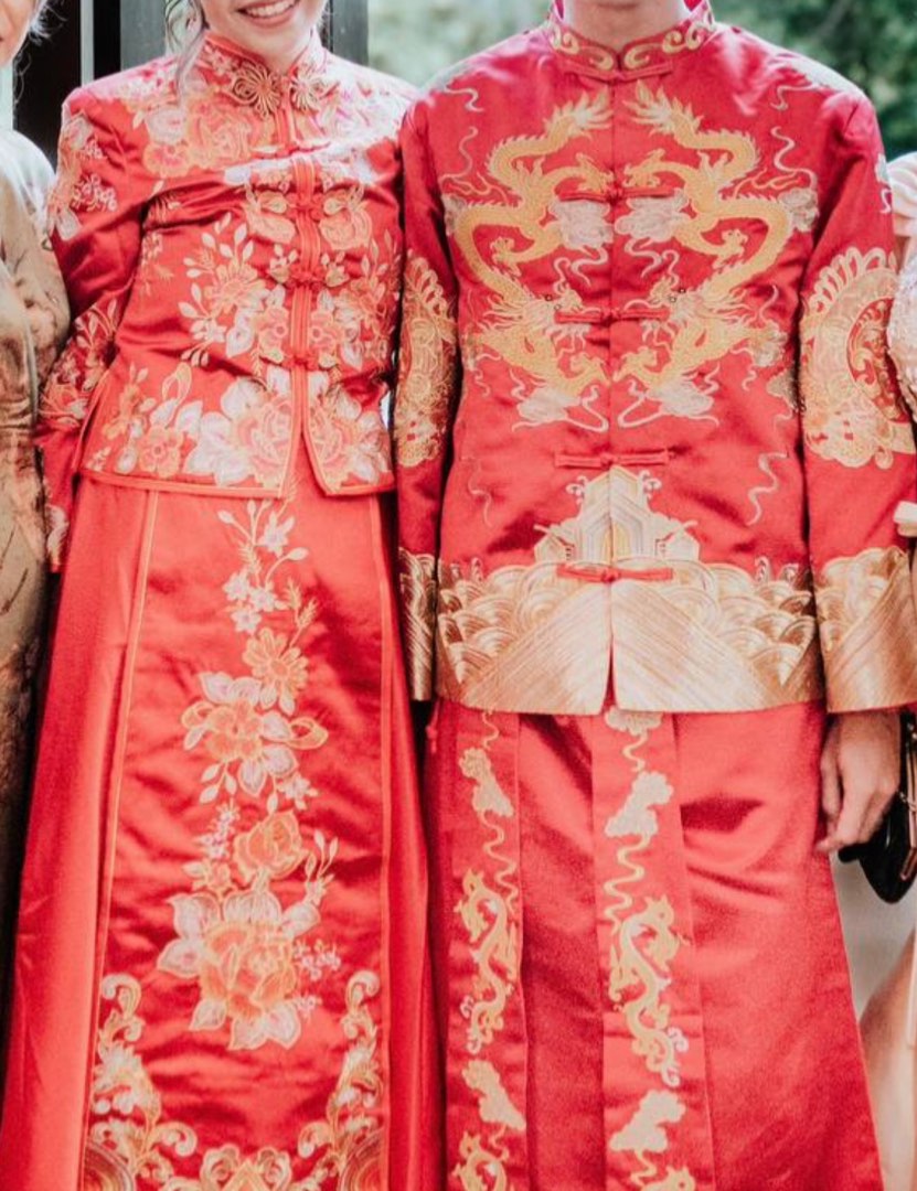 Chinese Wedding Kua (Male + Female set), Women's Fashion, Dresses ...