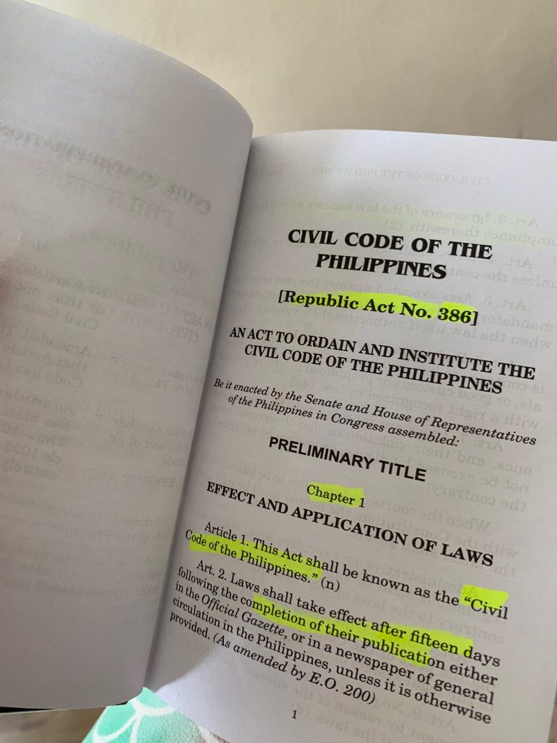 Civil code of the Philippines, Hobbies & Toys, Books & Magazines ...