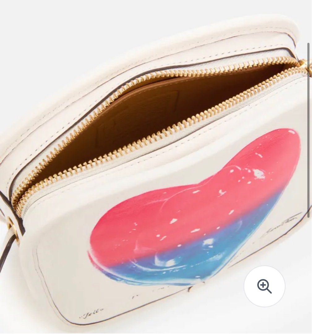 Coach X Richard Bernstein Heart Zip Bag, Women's Fashion, Bags ...