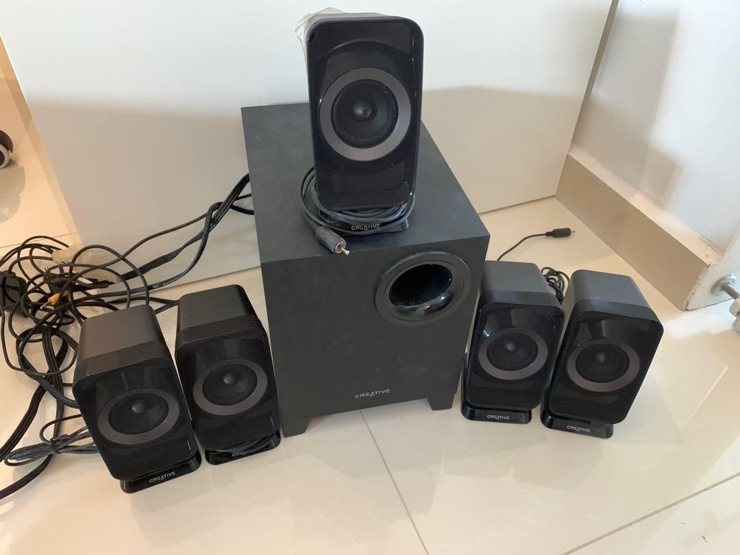 CREATIVE INSPIRE T6160 (5.1 Speaker System) for Desktop PC, Audio ...