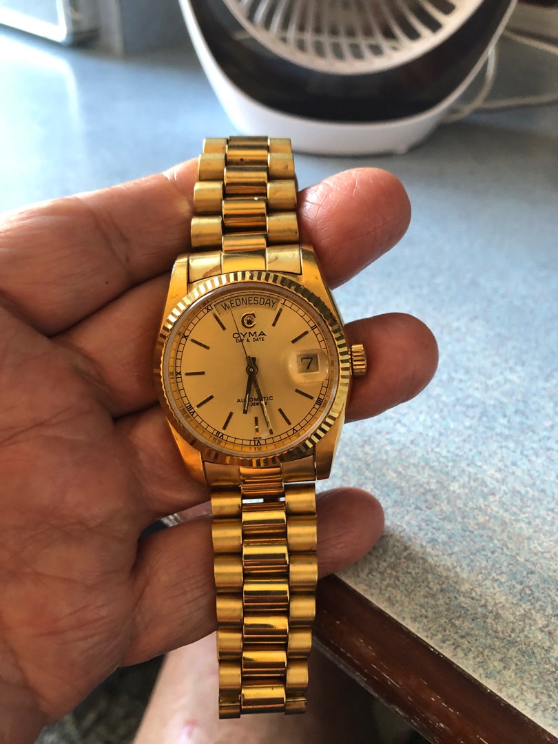 Cyma Day/Date Automatic 25 jewels, Luxury, Watches on Carousell