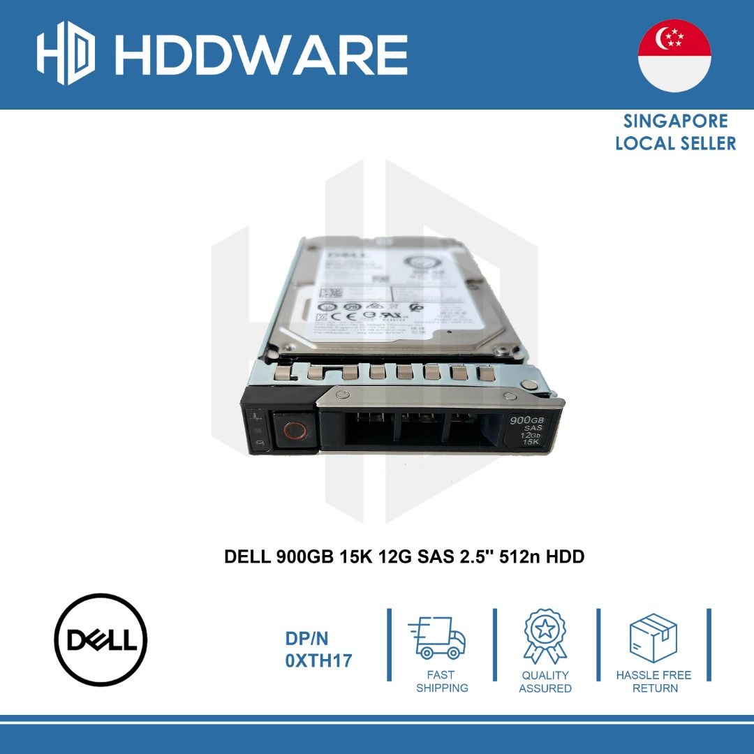 DELL 900GB 15K 12G SAS 2.5'' 512n HDD // 0XTH17 // XTH17 // ST900MP0026 ...