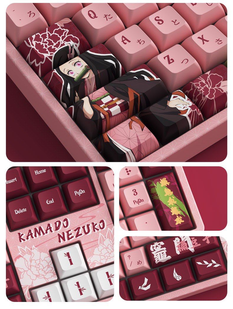 NEZUKO DEMON SLAYER X Akko (CS; 5108B)/ Light up keyboard PC , LAPTOP ...