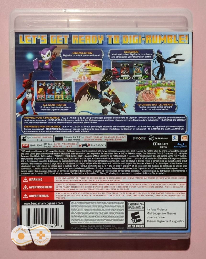 Digimon All-Star Rumble - [PS3 Game] [ENGLISH Language] [CIB / Complete ...