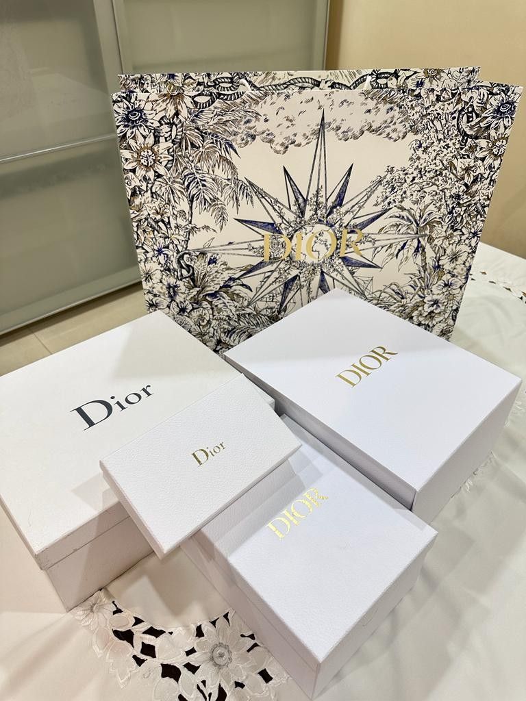 Dior boxes & paper bag, Luxury, Accessories on Carousell