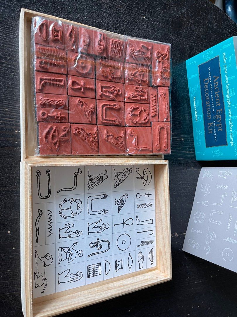 Egypt hieroglyphs rubber stamps 埃及文字圖章, 興趣及遊戲, 手作＆自家設計, 文具及工藝 - 畫作及印刷品 ...