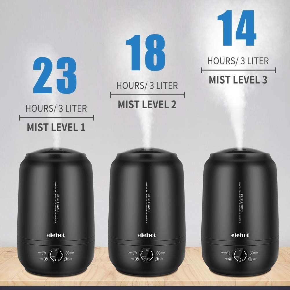 ELEHOT UltraSonic Humidifier Cool Mist Essential Oil Diffuser Aroma ...