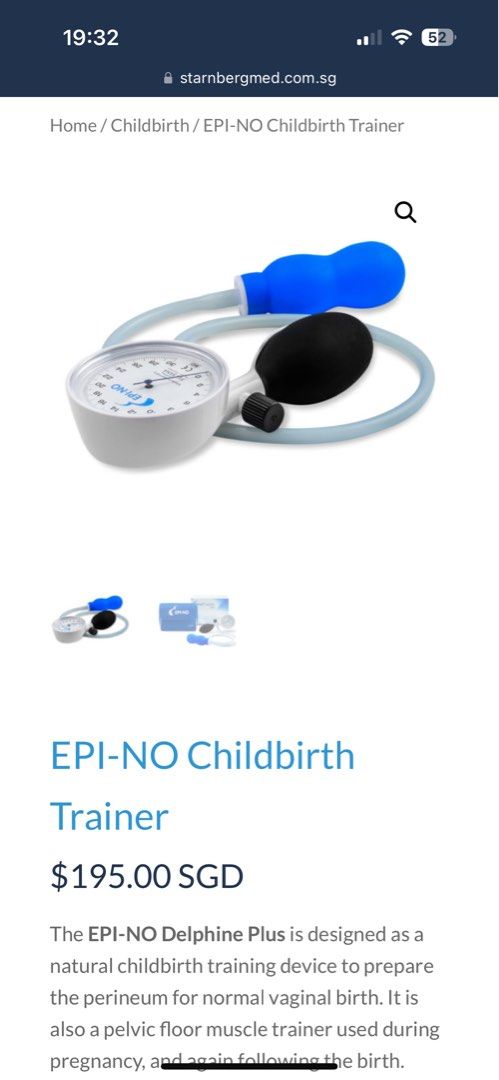 Epi-No Delphine Plus childbirth trainer, Babies & Kids, Maternity Care ...