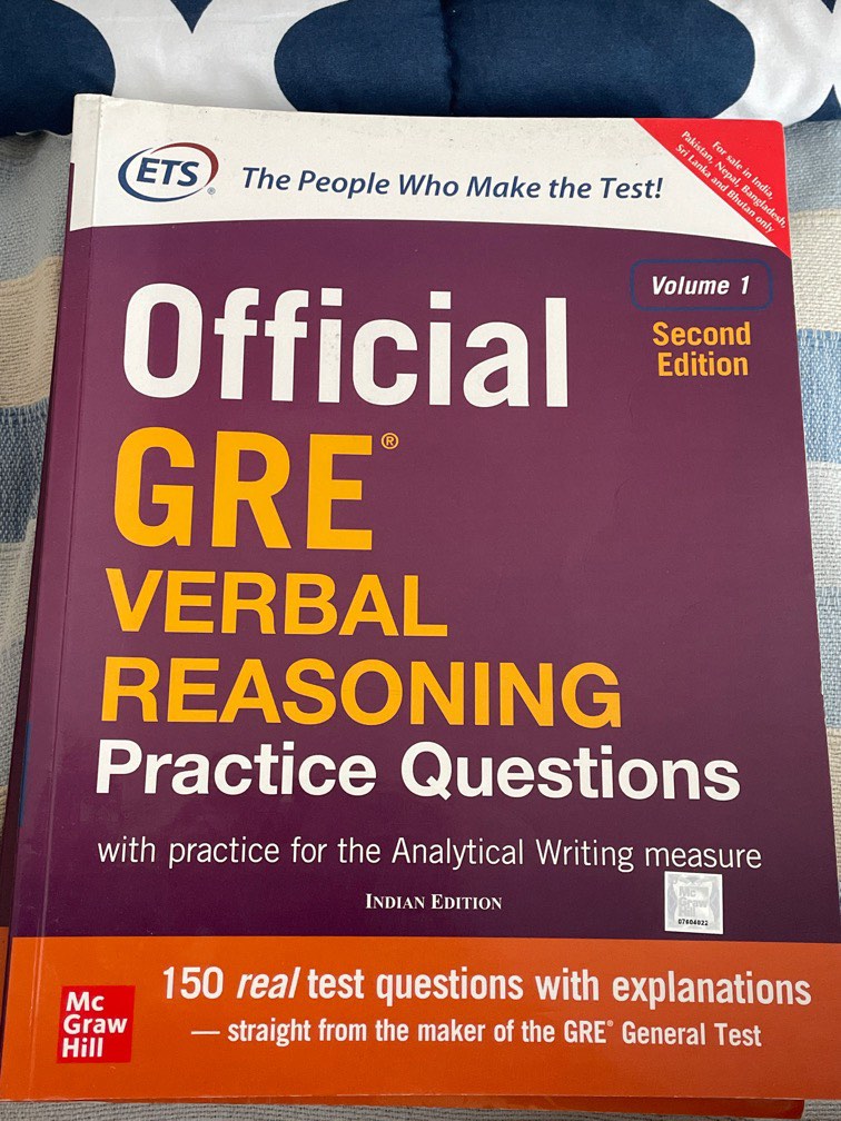 ETS official GRE Verbal reasoning, Hobbies & Toys, Books & Magazines ...