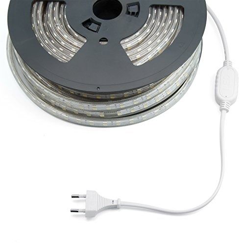Extra Long 50 Meter LED Strip Cool White 230V with 60x 5050 SMD per ...
