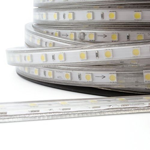 Extra Long 50 Meter LED Strip Cool White 230V with 60x 5050 SMD per ...