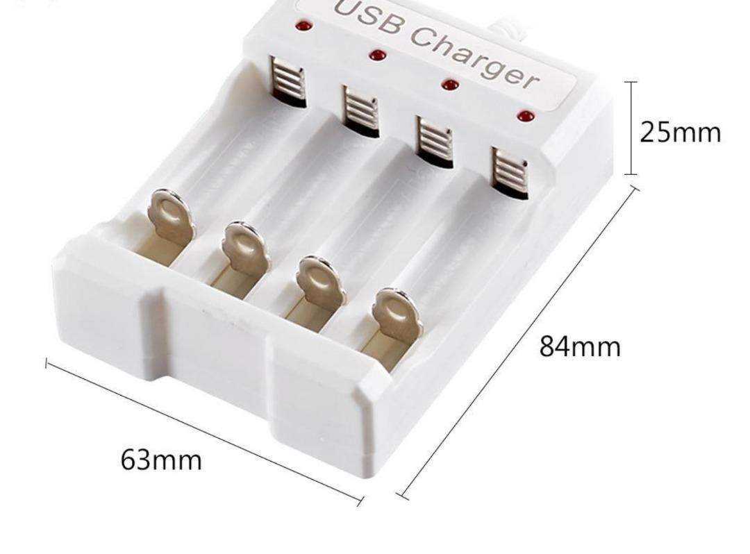 FAST AND EFFICIENT 4 Slots Smart USB LITHIUM RECHARGEABLE Battery ...
