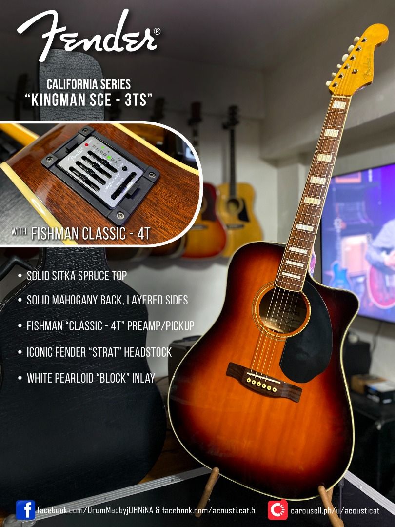 Fender Kingman SCE-3TS Guitar on Carousell