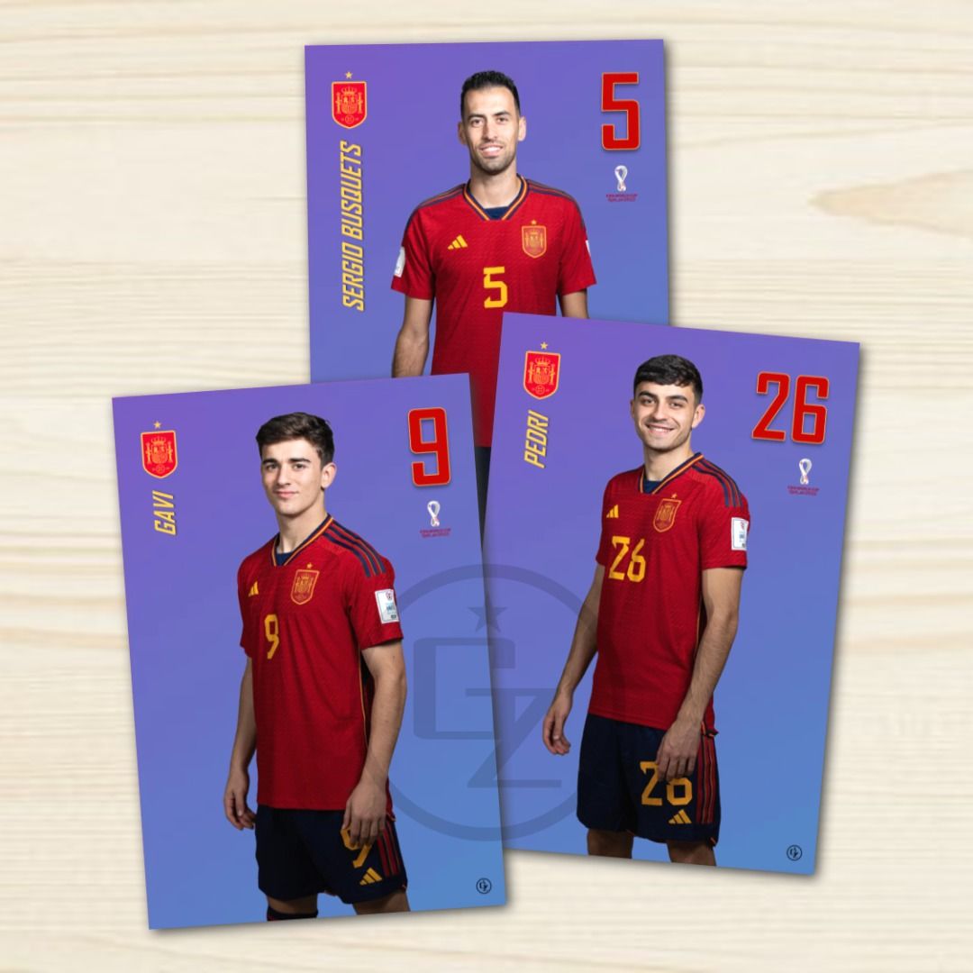 FIFA World Cup 2022 Player Cards (Gavi, Pedri, Ferran Torres, Alvaro ...