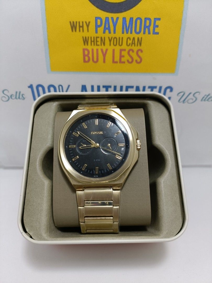 Fossil Evanston Multifunction Gold-Tone Stainless Steel Watch #BQ2611 ...