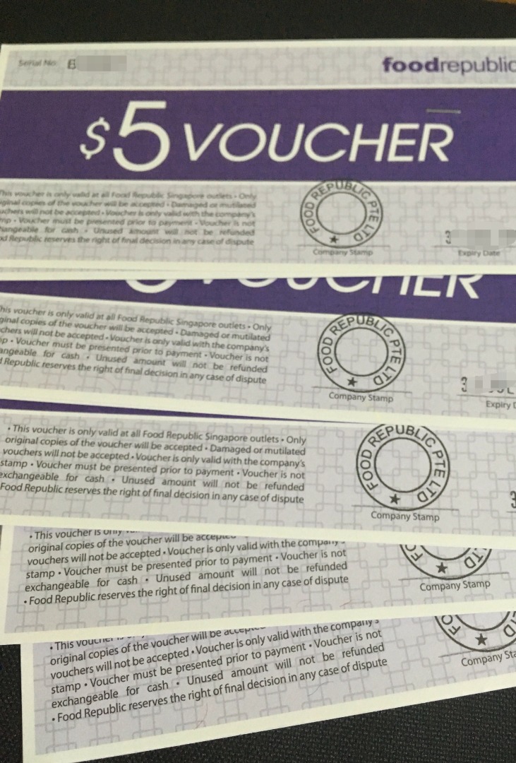 FREE MAIL $50 FOOD COURT VOUCHERS ORCHARD ROAD, Tickets & Vouchers ...