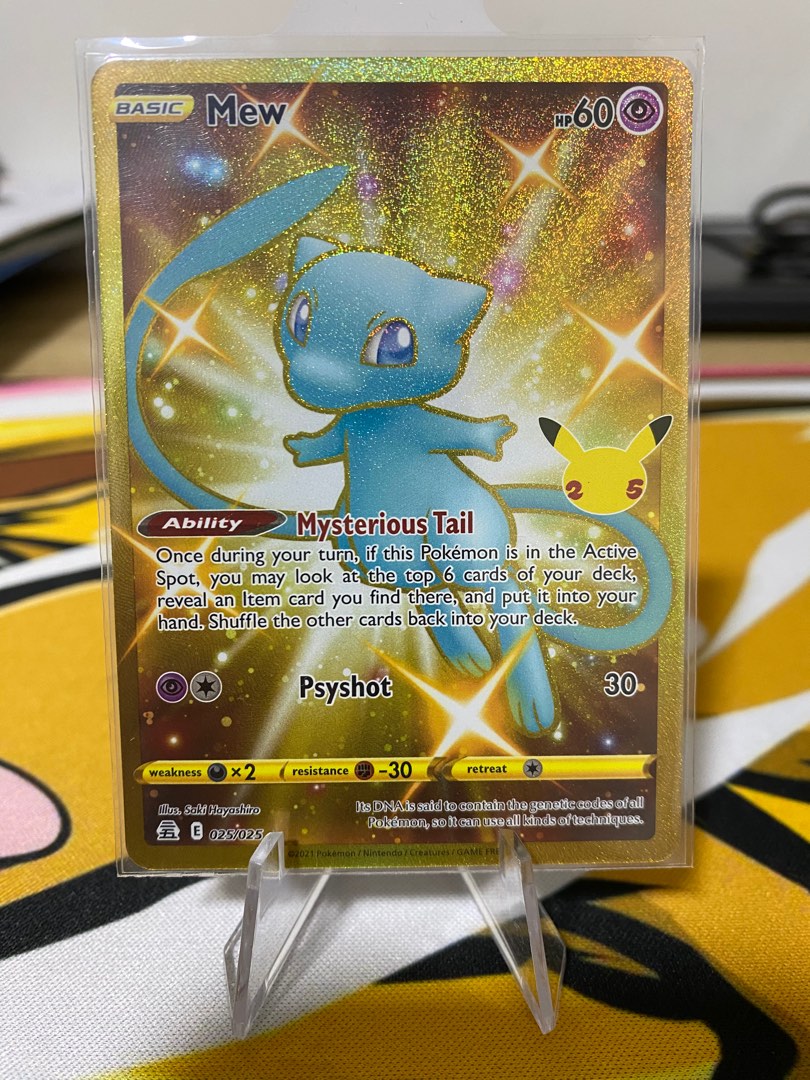 Gold Mew Celebrations 025/025, Hobbies & Toys, Memorabilia ...