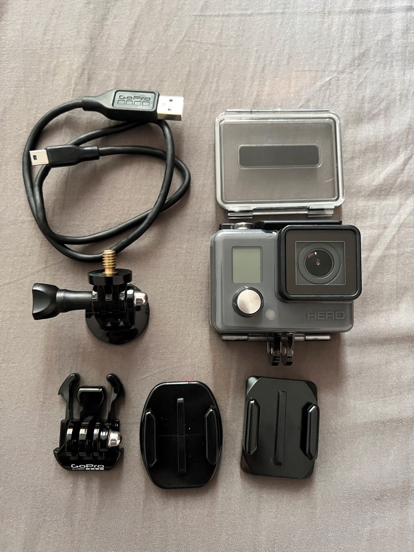 GoPro Hero kit with accessories, Photography, Cameras on Carousell