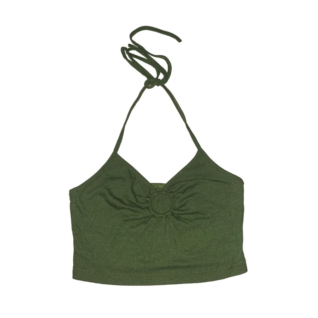 Green Halter Top, Women's Fashion, Tops, Sleeveless on Carousell