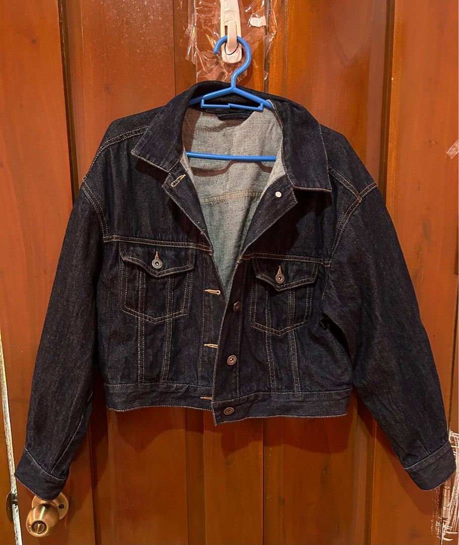 GU BY UNIQLO CROPPED DENIM JACKET on Carousell