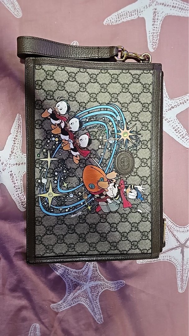 Gucci X Donald Duck Clutch, Luxury, Bags & Wallets on Carousell
